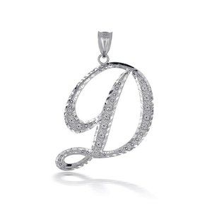 Element Shine | Jewelry | 925 Sterling Silver Cursive Initial Letter D ...